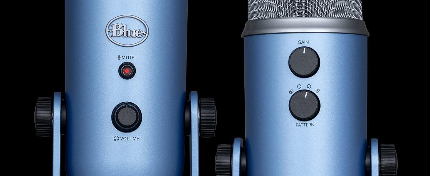 Blue Yeti USB Microphone -10 Year Anniversary Edition, Sunset Sky, with Custom Finish & Multiple Pickup Patterns, 988-000402-CR (Renewed)