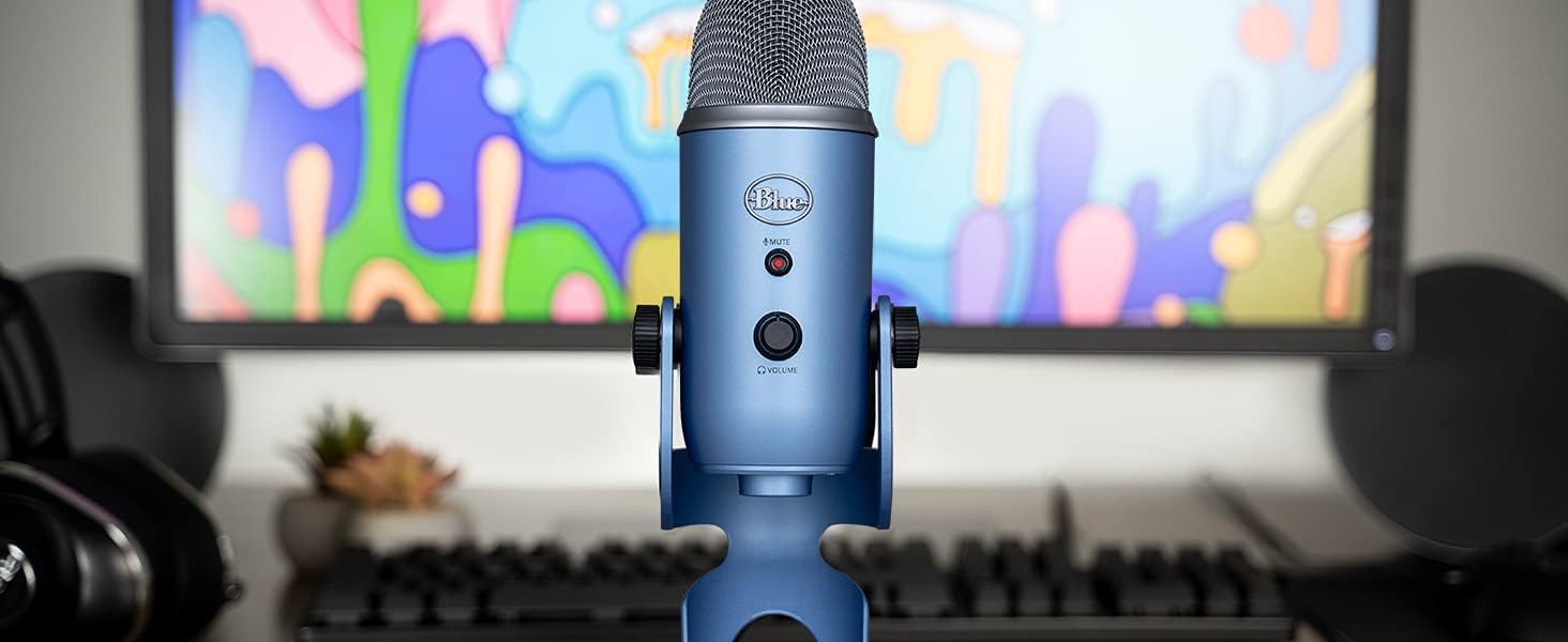 Blue Yeti USB Microphone -10 Year Anniversary Edition, Sunset Sky, with Custom Finish & Multiple Pickup Patterns, 988-000402-CR (Renewed)