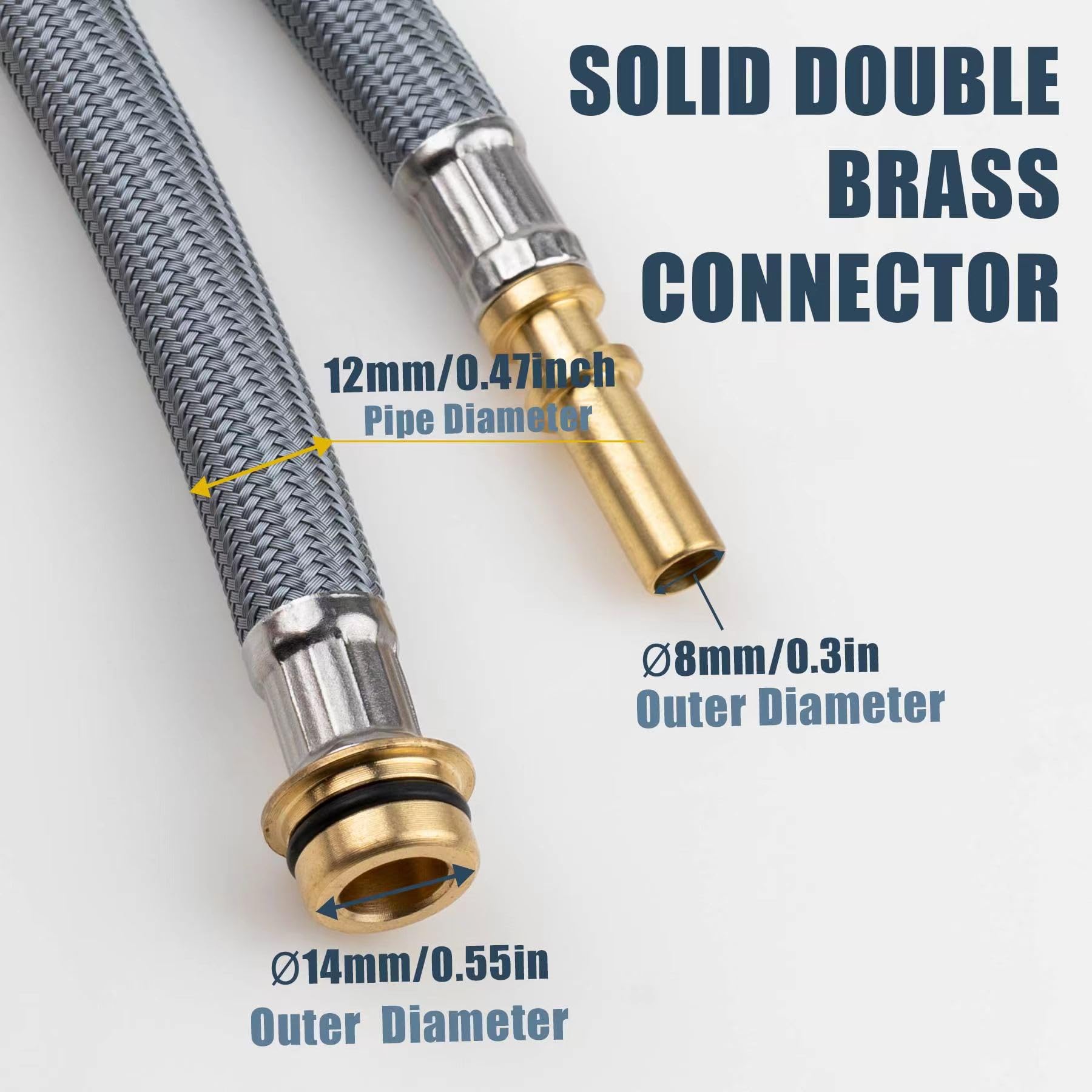 Kitchen Faucet Hose for Hansgrohe Replacement Parts 95507000, Pull out and Down Hose for Kitchen Faucet Sink Hose Attachment 95506000 for faucet Sprayer, 59inch