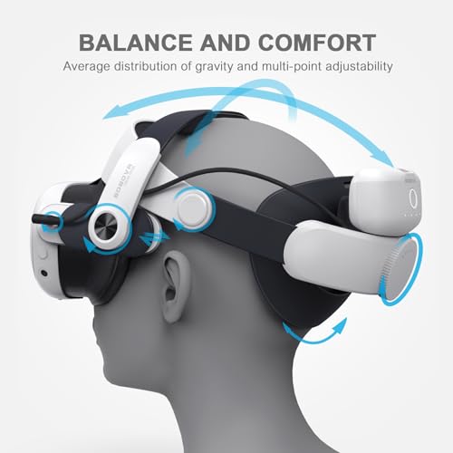BOBOVR M3 Pro Battery Pack Head Strap Accessories, Compatible with Meta Quest 3/Quest 3S,Reduce Facial Stress,Magnetic Battery Swap Design