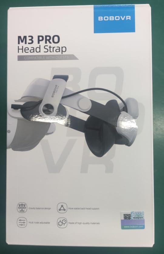 BOBOVR M3 Pro Battery Pack Head Strap Accessories, Compatible with Meta Quest 3/Quest 3S,Reduce Facial Stress,Magnetic Battery Swap Design