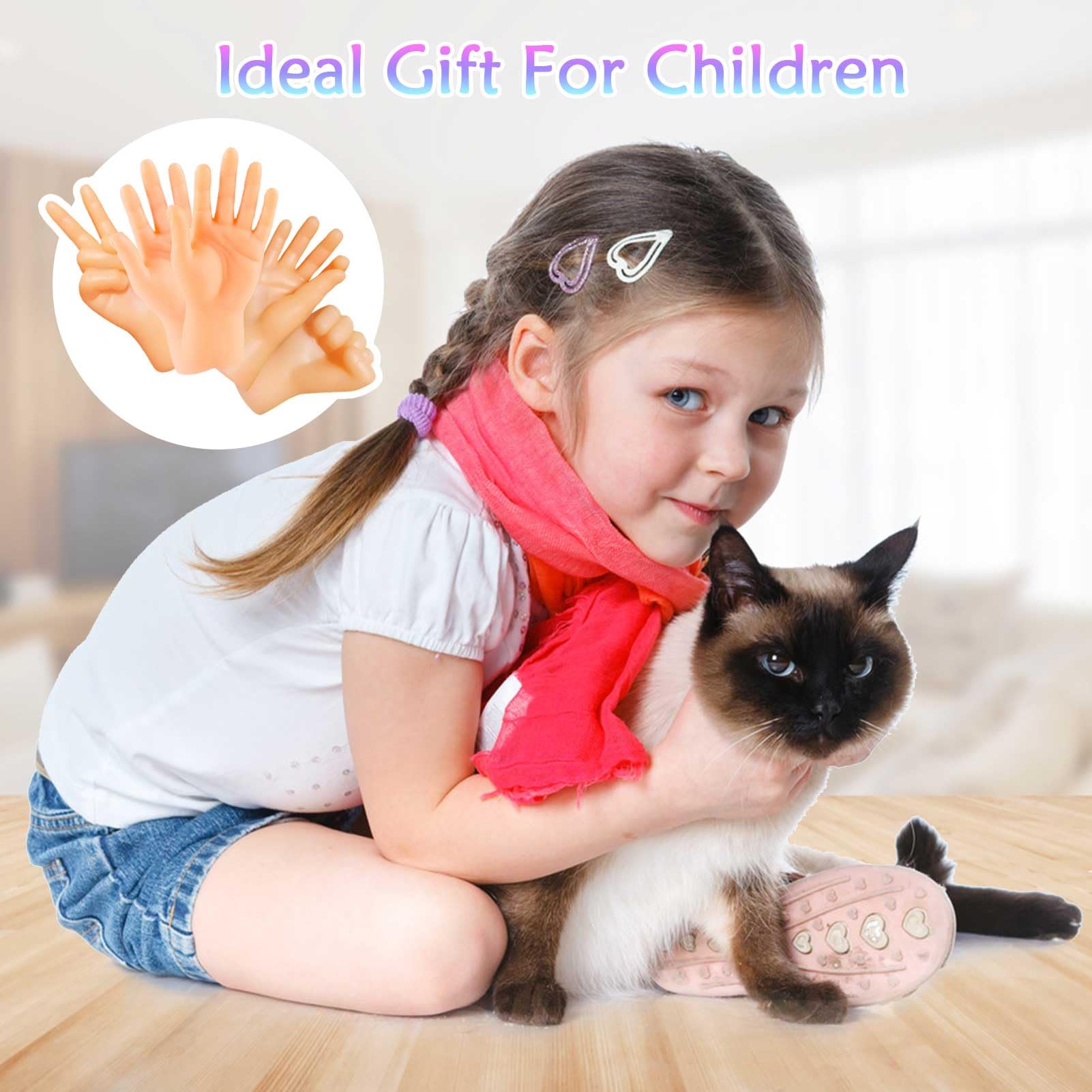 Tiny Hands,20Pcs Miniature Little Hands Realistic Design Funny Mini Hands for Fingers Gifts Prank Gag Party Favors