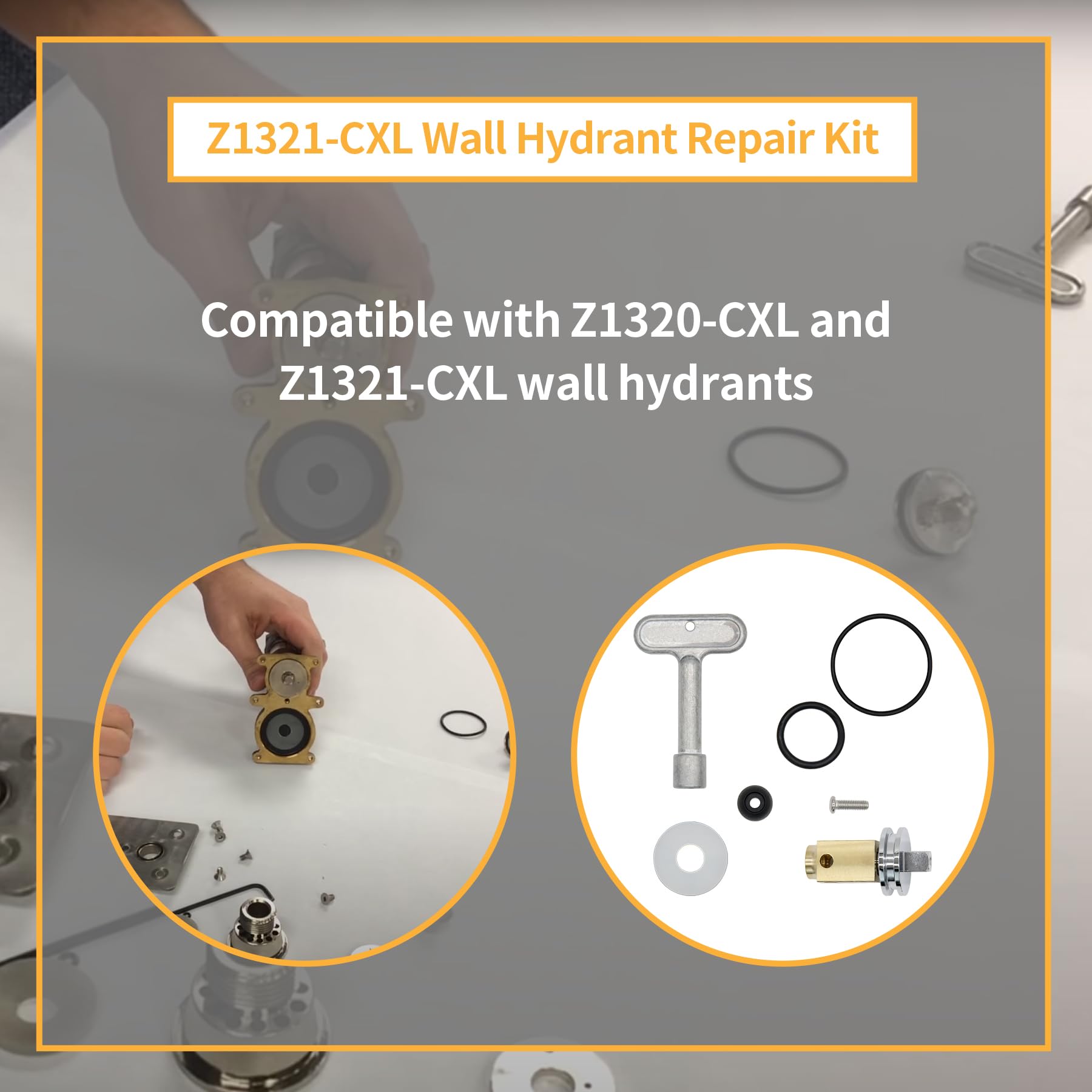 Denkuhin HYD-RK-Z1321-CXL Wall Hydrant Repair Kit Compatible with Wall Hydrant, Replace Part for Z1321-CXL Z1320-CXL