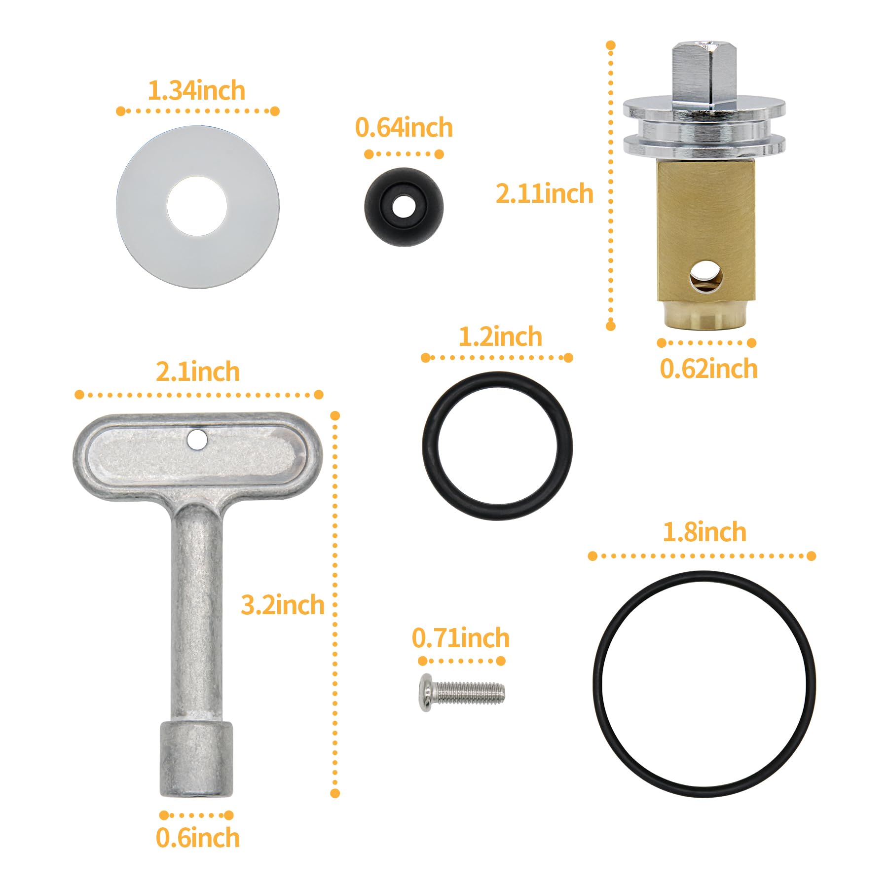Denkuhin HYD-RK-Z1321-CXL Wall Hydrant Repair Kit Compatible with Wall Hydrant, Replace Part for Z1321-CXL Z1320-CXL