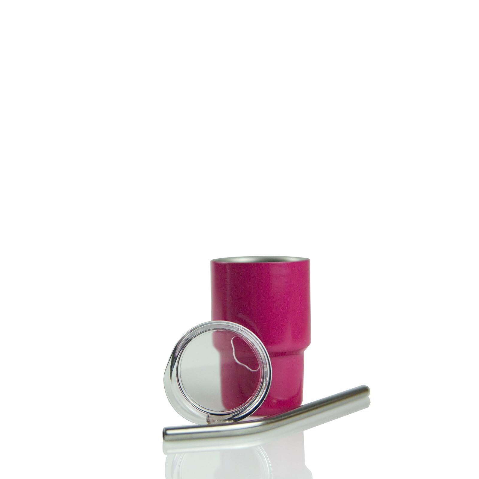Hogg 3oz Tumbler Shot Glasses in Multiple Colors with lid and stainless straw (6 Pack), DIY, Customizable, Reusable, Single Wall Insulated, Stainless Steel