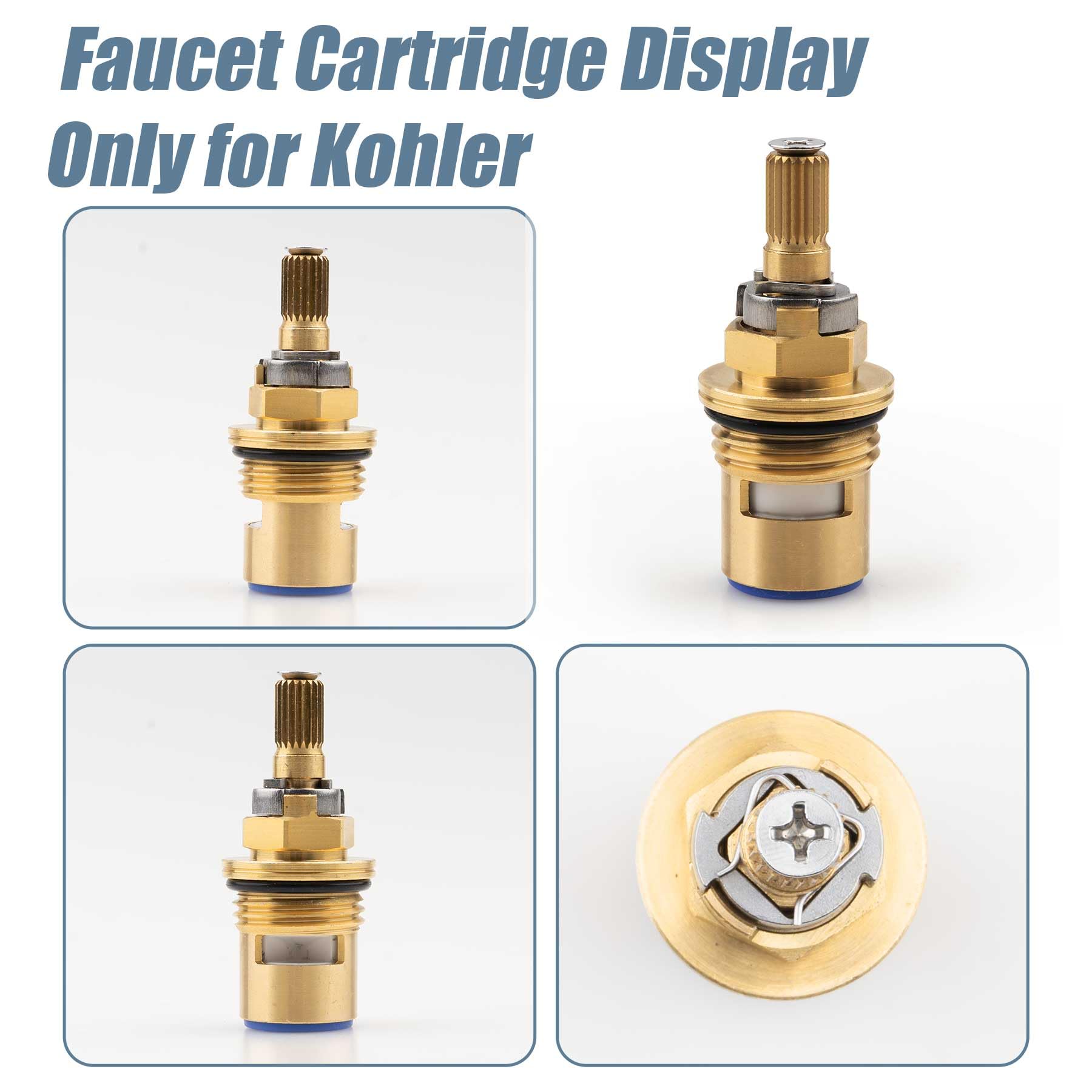 Shower Faucet Cartridge Fit Kohler Shower Valve Cartridge Replacement, Ceramic Valve Cartridge Compatible with Gp77006-Rp 2-Handle Faucet, Cold