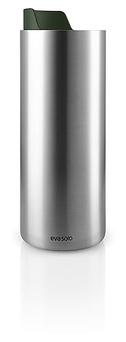 EVA SOLO | Urban To Go Cup recycled 12oz | Danish Design | Double Walled Thermo Cup with Vacuum | Recycled Steel | Emerald green