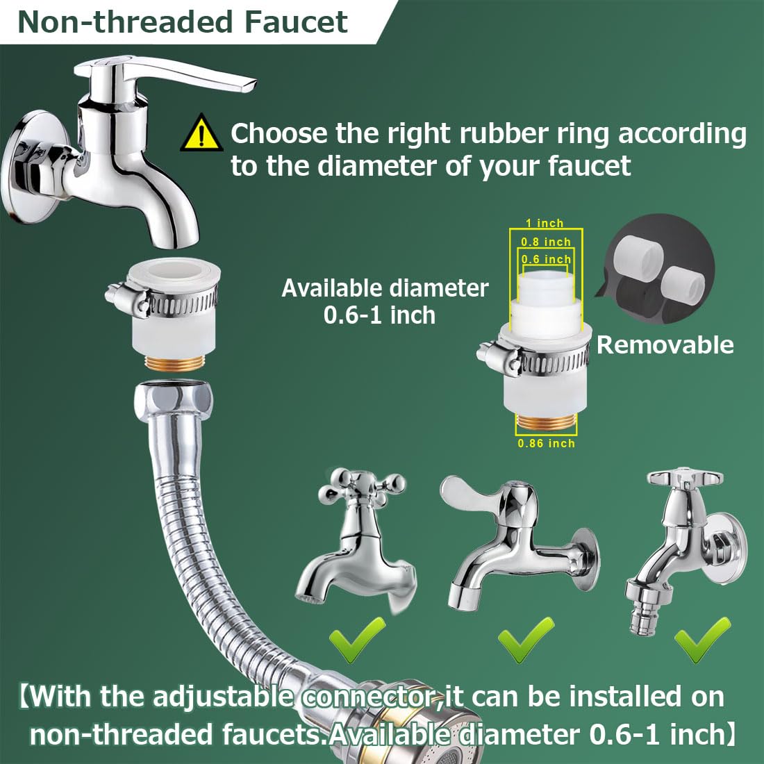 SVHCCBAR Swivel Faucet Aerator,Dual-function Faucet Nozzle 360 Degree Big Angle Rotating Kitchen Sink Faucet Attachment,Swivel Faucet Extender for Kitchen Sink Aerator LONG