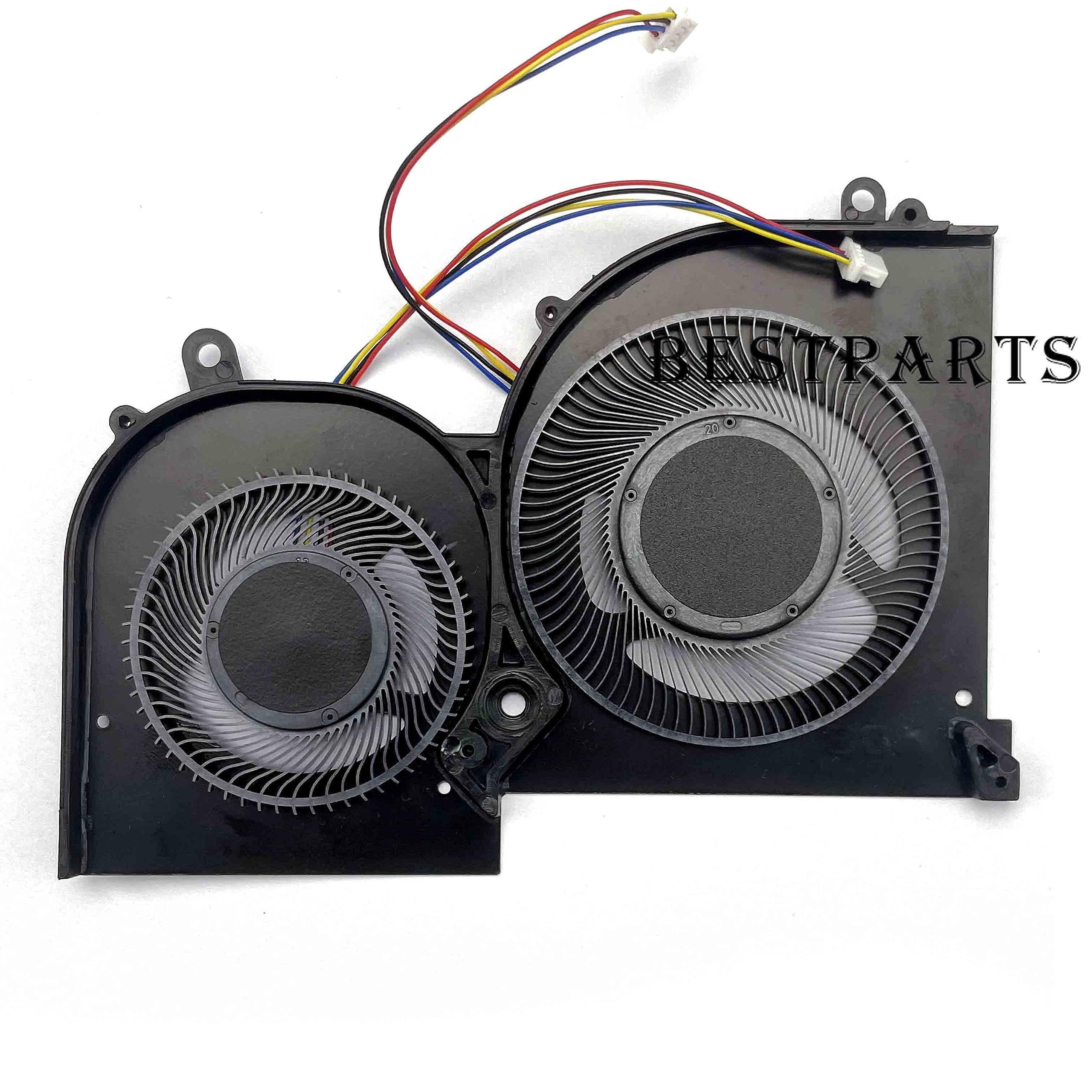 BestParts New CPU+GPU Cooling Fan Replacement for MSI GS65 Stealth Thin, MS-16Q2 P/N: 16Q2-CPU-CW, 16Q2-GPU-CW (Does not fit MS-16Q4 MS-16Q5) Pair Fans