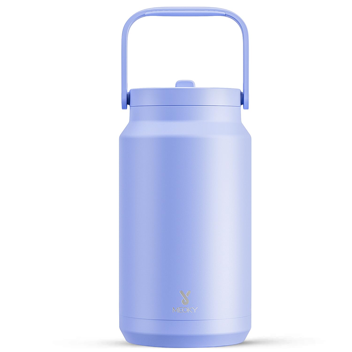 Meoky 50 oz Tumbler with Handle, Stainless Steel Vacuum Insulated Water Bottle, Keeps Cold for 36 Hours, 100% Leak Proof, BPA-free, Non-slip Base (Lilac)