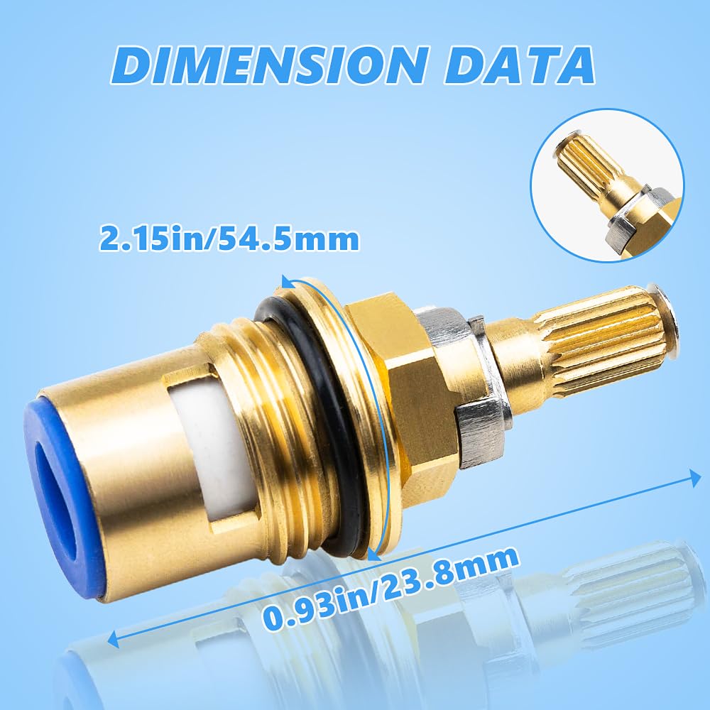 Ceramic Valve for Kohler K-GP77006-RP Faucet Cartridge, Cold Water Cartridge Replacement, One Size, Brass