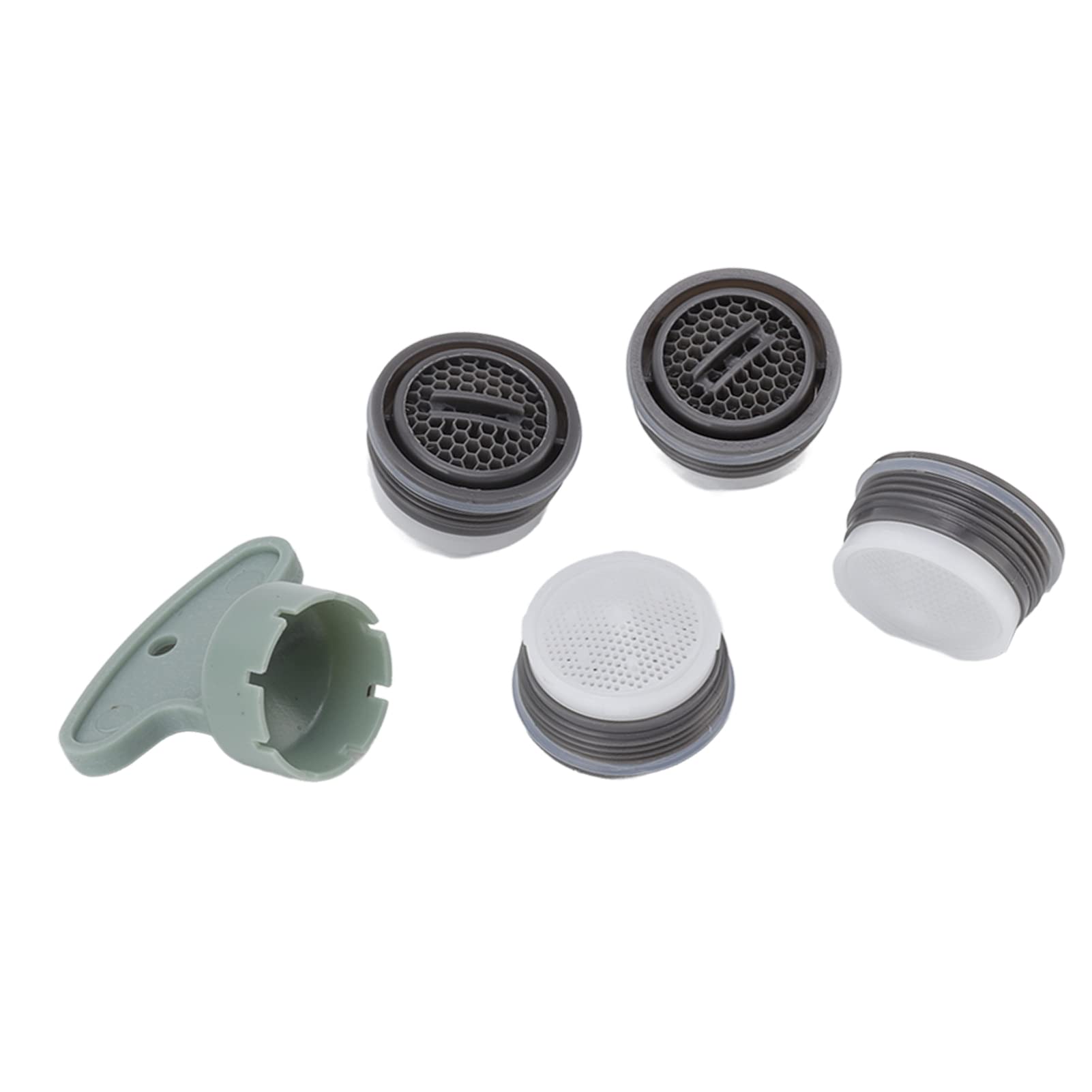EBTOOLS 4pcs Faucet Aerator Replacement Part Insert Filter Restrictor Aerator 20mm with Removal Wrench for Bathroom Kitchen Sink