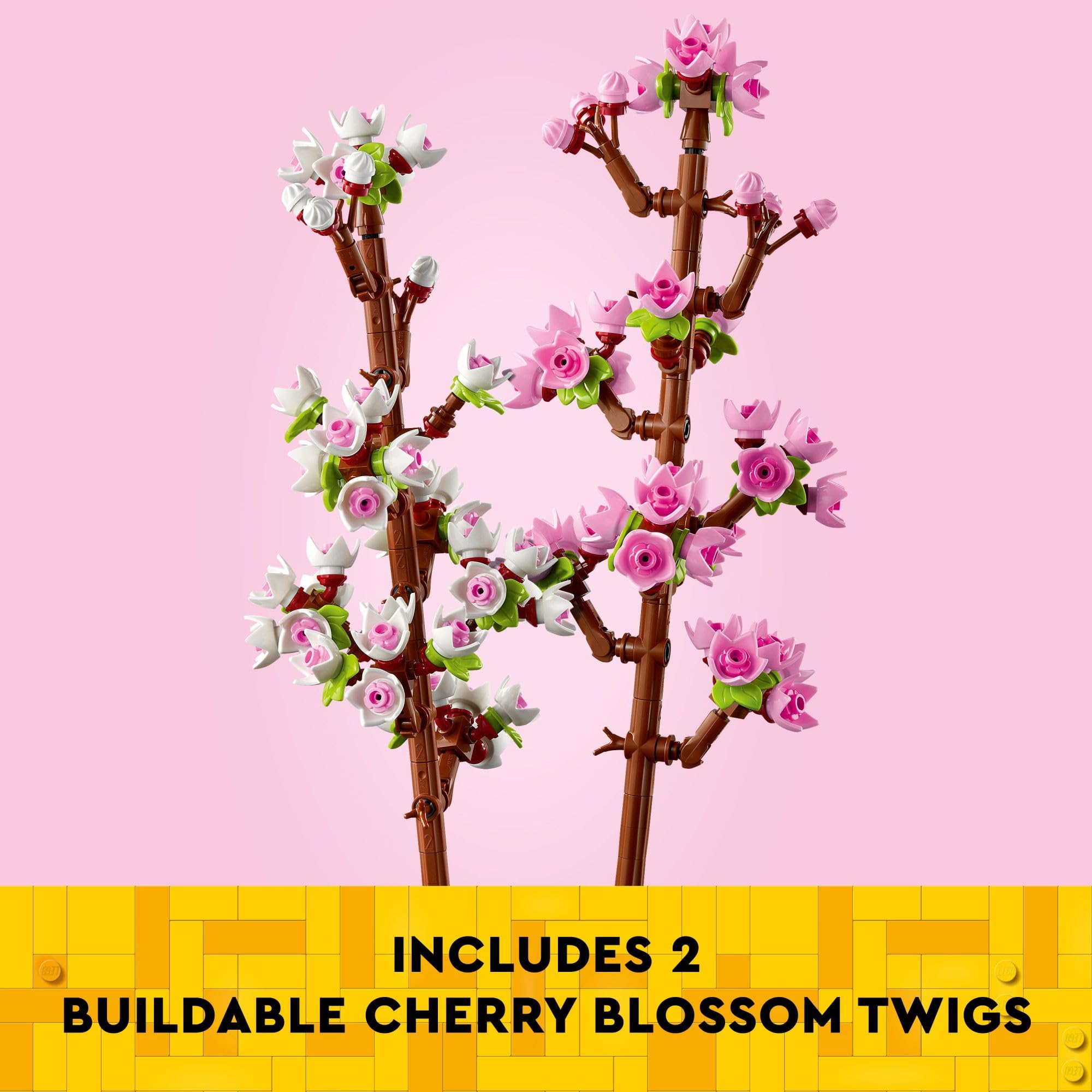 LEGO Cherry Blossom - Building Toy for Kids, Girls & Boys, Ages 8+ - Artificial Cherry Blossom Decor for Home & Display - Gift for Mother's Day - 40725