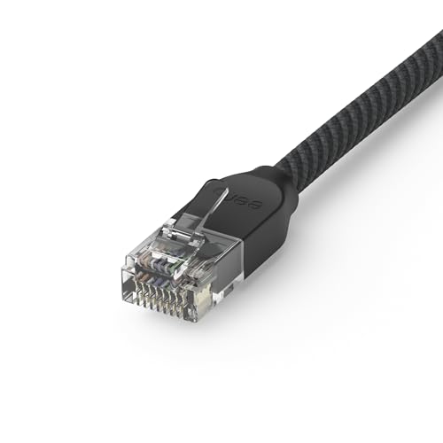 Amazon eero CAT6a Ethernet cable - Supports 10 gigabit+ speeds, 3 foot, 1-pack, Titanium Black