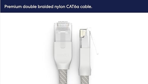 Amazon eero CAT6a Ethernet cable - Supports 10 gigabit+ speeds, 1 foot, 1-pack, Arctic White