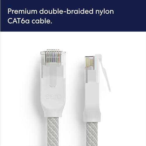 Amazon eero CAT6a Ethernet cable - Supports 10 gigabit+ speeds, 10 foot, 1-pack, Arctic White
