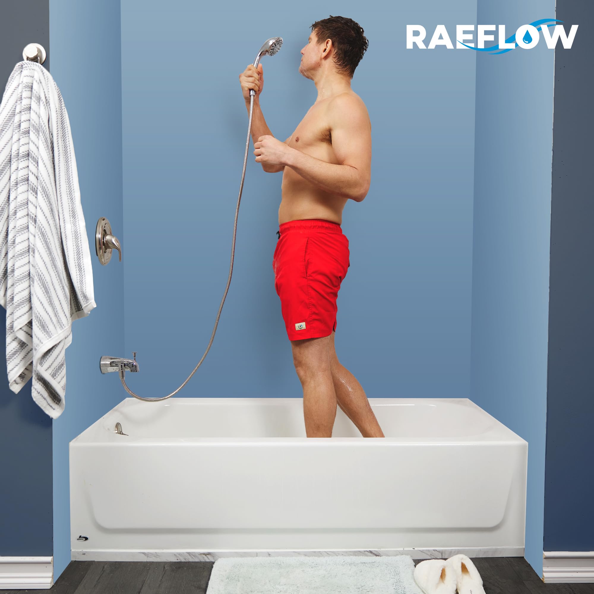 Tub Spout with Diverter & Integrated Shower Hose Connection, Chrome Finish, Fits Threaded 1/2" or 3/4" IPS, Bathtub Faucet for Convenient Shower Access