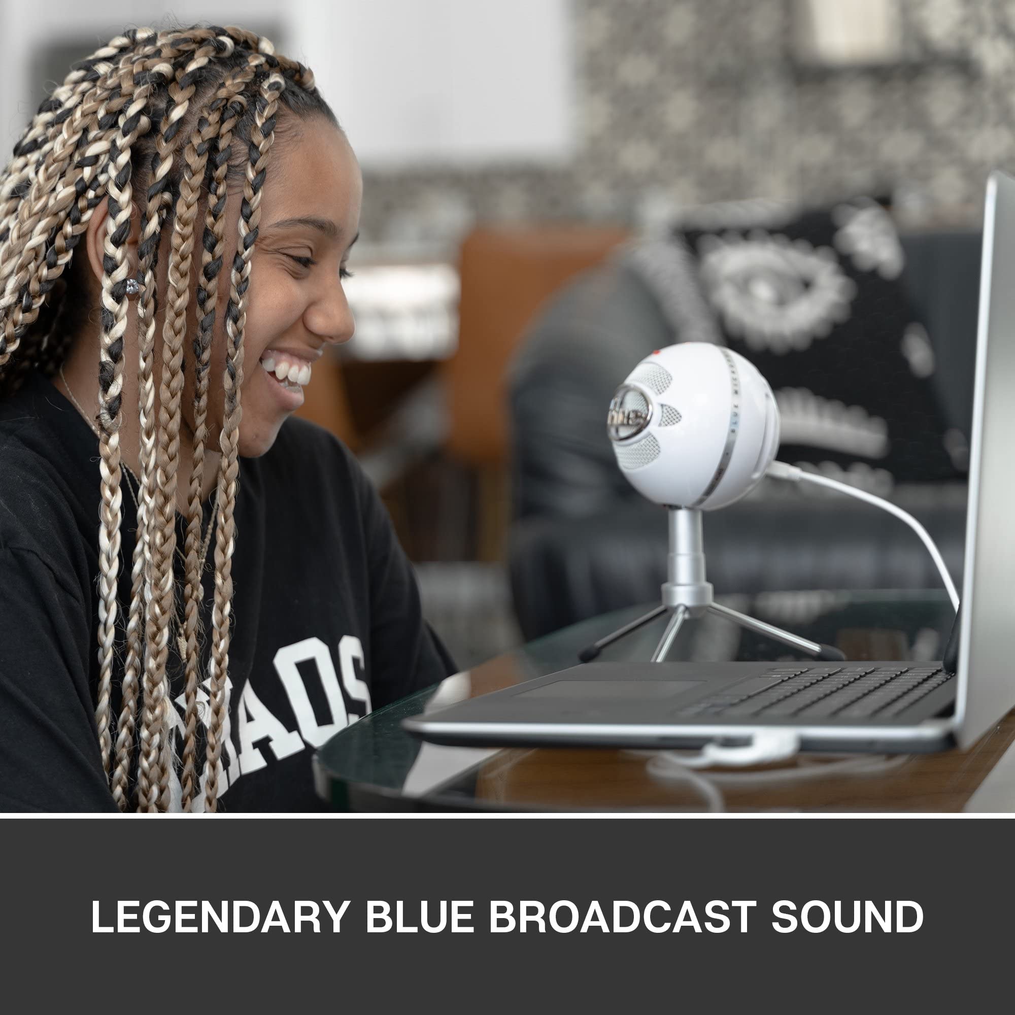 Logitech for Creators Blue Snowball iCE USB Microphone - White (Renewed)