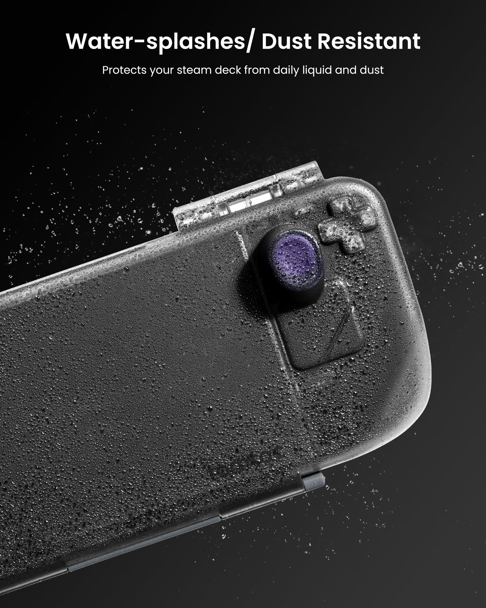 tomtoc Armor Case for Steam Deck/OLED, Steam Deck Hard Shell, Slim Portable Travel Carry Case, Shock-proof, Charging Convenience, with Military Grade Protection, Protective Cover