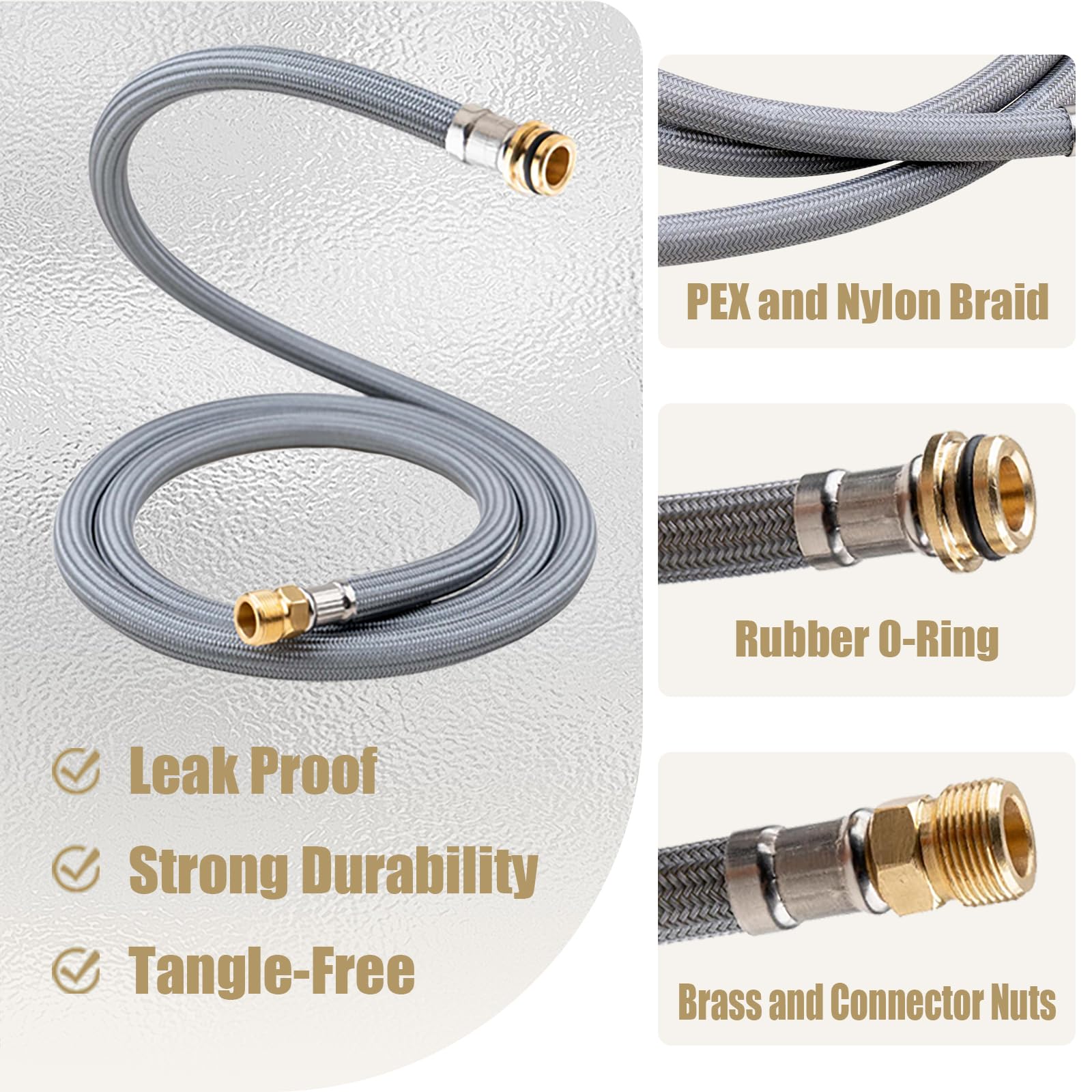 Pull-out Faucet Hose Replacement Compatible for Grohe 48293000 Flexible Shower