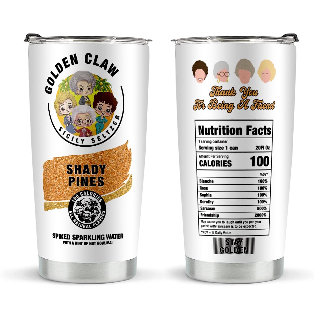 LONGXIN Gifts for Friends Golden Claw Tumbler Golden Movie Tumbler Friends Gifts for Women Birthday Anniversary Christmas Gifts for Women Best Friend Bestie Stainless Steel Tumblers 20oz