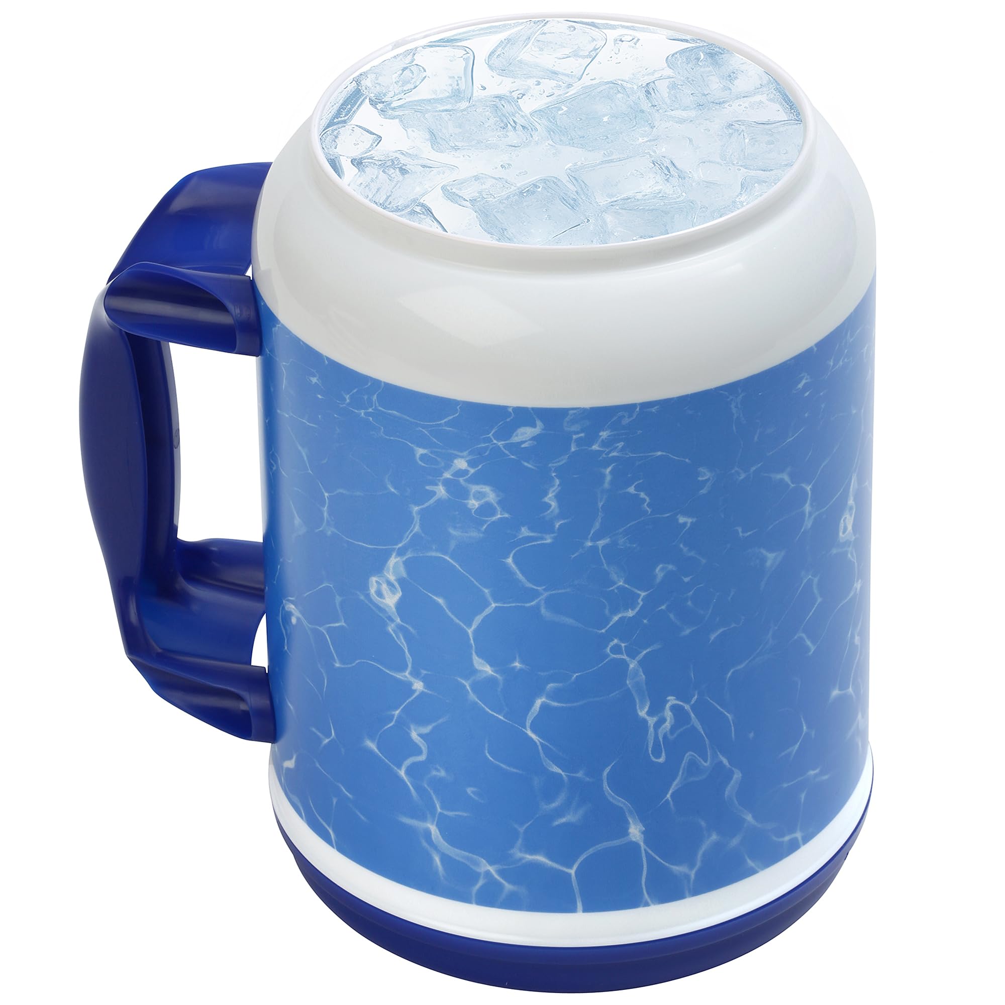 64 Ounce Insulated Mug with Lid Handle Flexible Straw with Cap, Large Plastic Cup for Cold Drinks with Dual Wall Insulation, Convenience Store Soda Mug