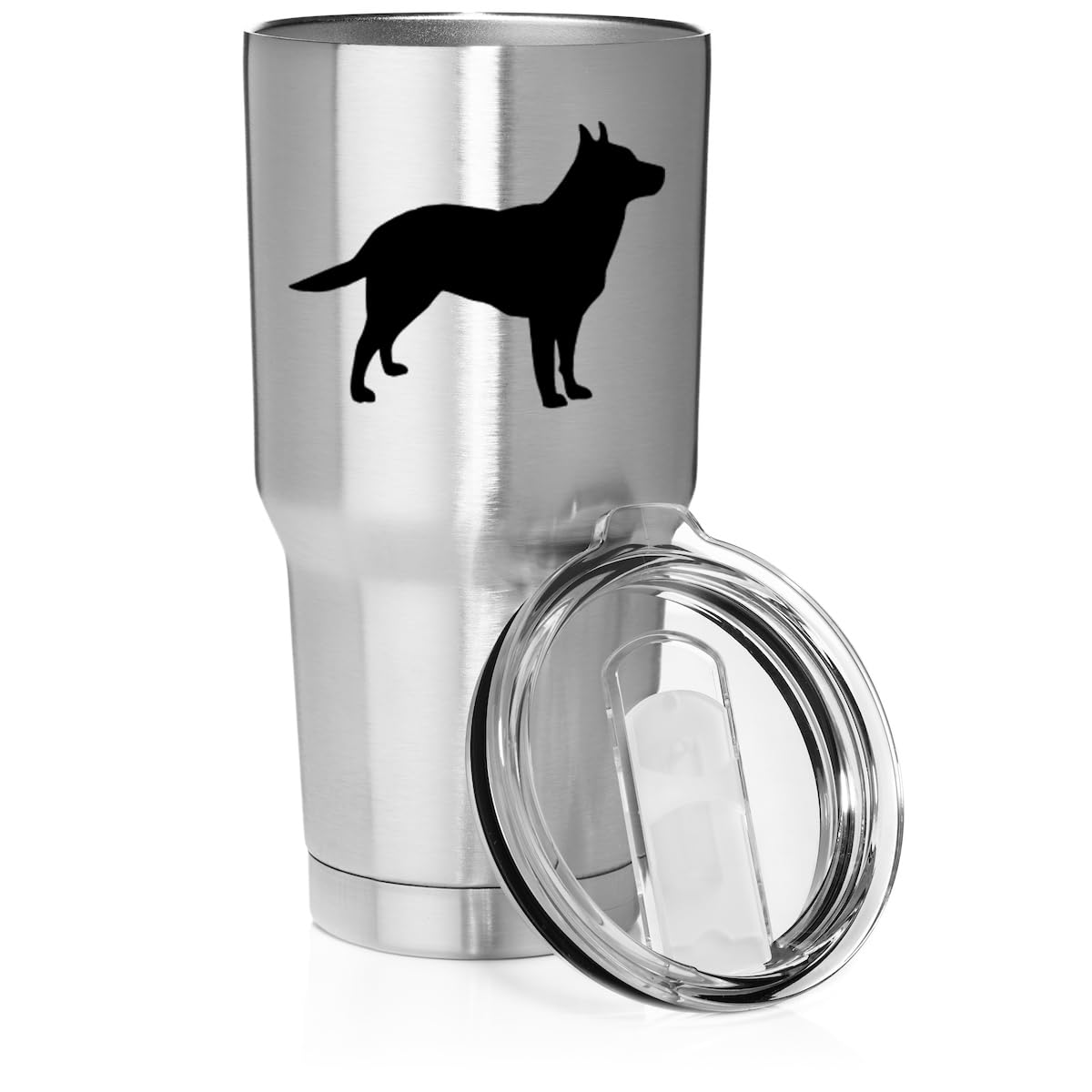 Smooth Body Tumbler Stainless Steel Vacuum Insulated Travel Mug Cup Gift Australian Cattle Dog (30 oz, Stainless Steel)