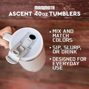 Mammoth Ascent Dark Blue 40 oz Tumbler with Handle