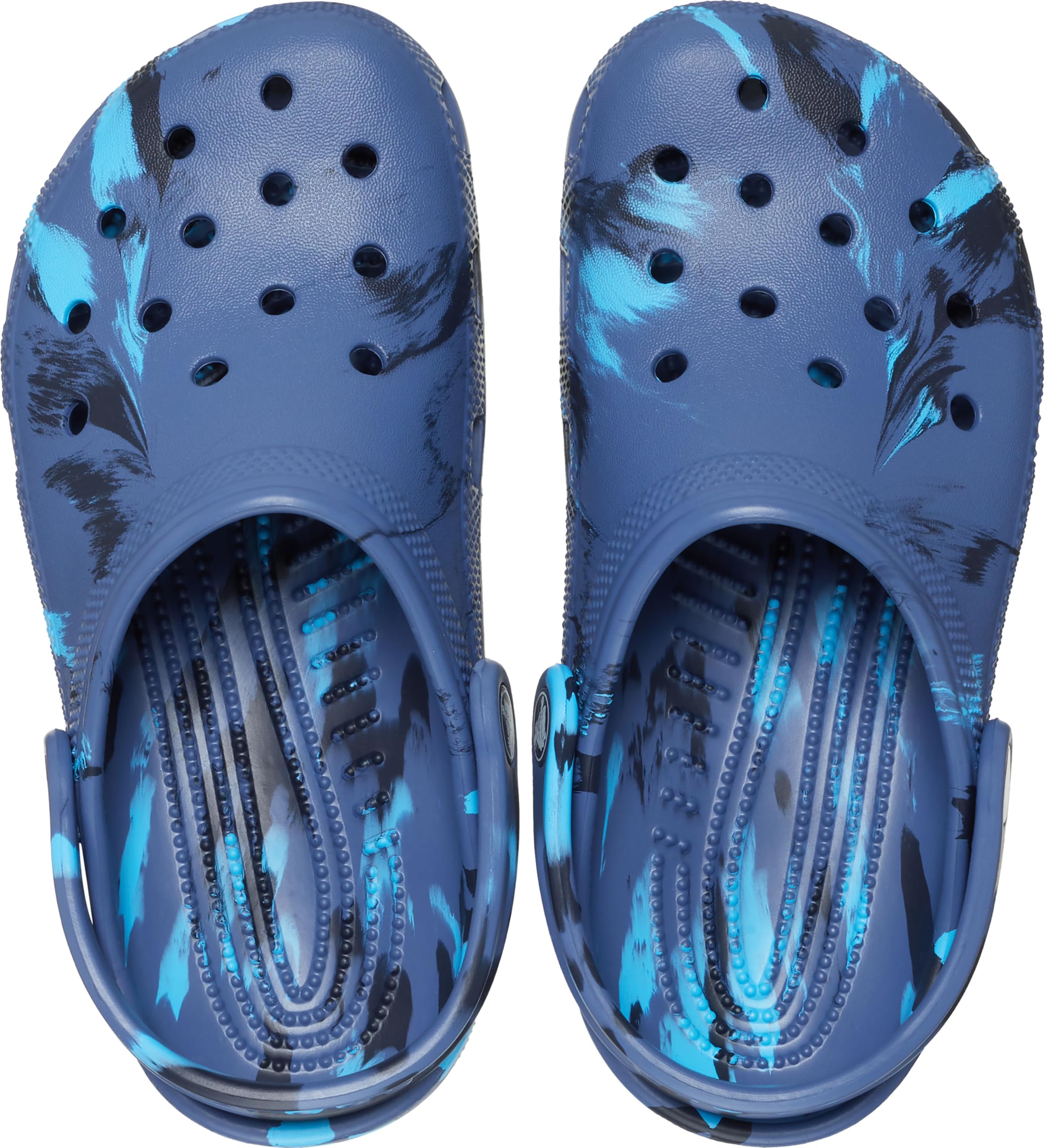 Crocs Classic Marbled Tie-Dye Clog (Little Big Kid) K NVY/Mlt, Navy/Multi, 12 US Unisex