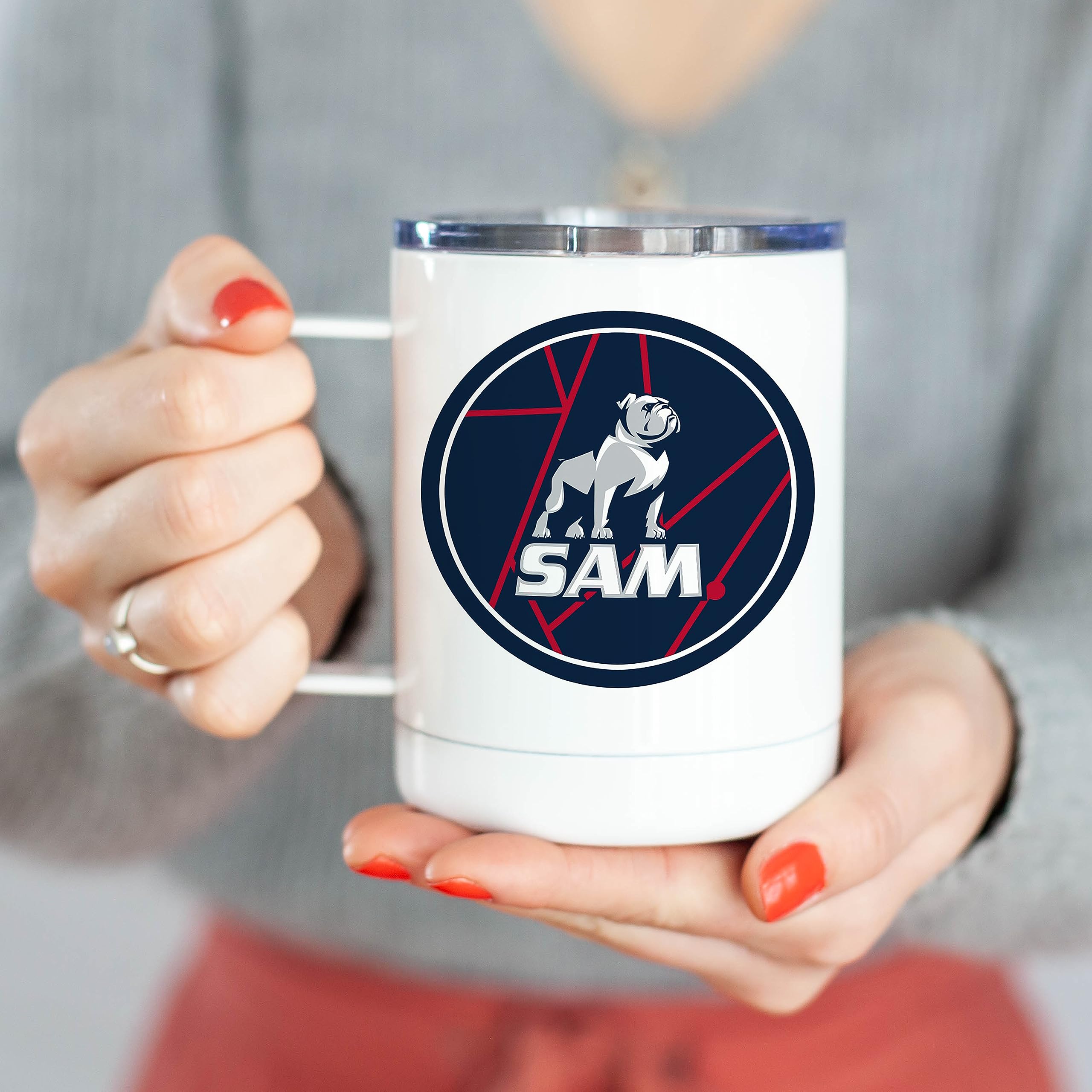 greeklife.store Samford University Stainless Steel Travel Mug Tumbler 13 OZ with Lid, Coffee Mug (Samford University #11)
