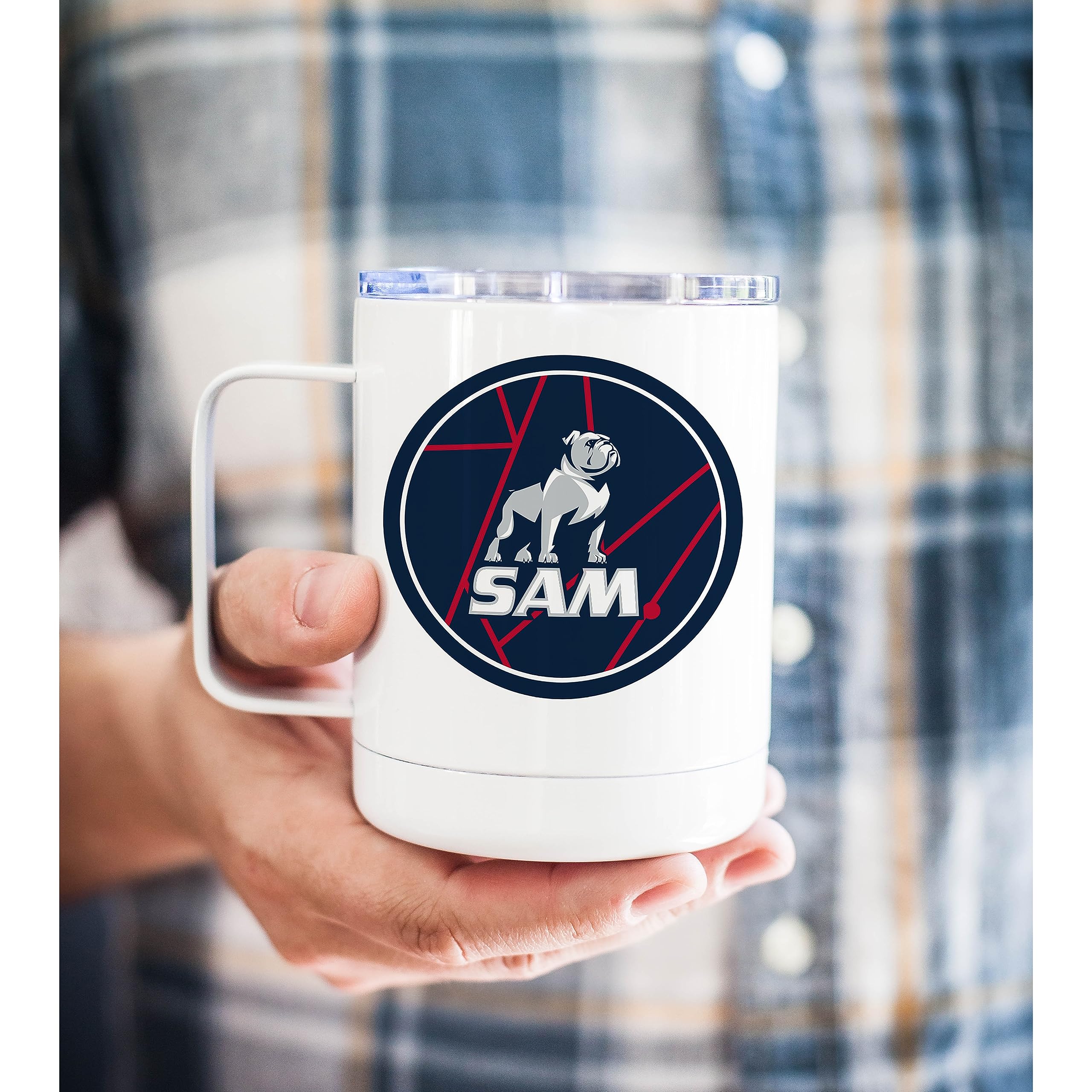 greeklife.store Samford University Stainless Steel Travel Mug Tumbler 13 OZ with Lid, Coffee Mug (Samford University #11)