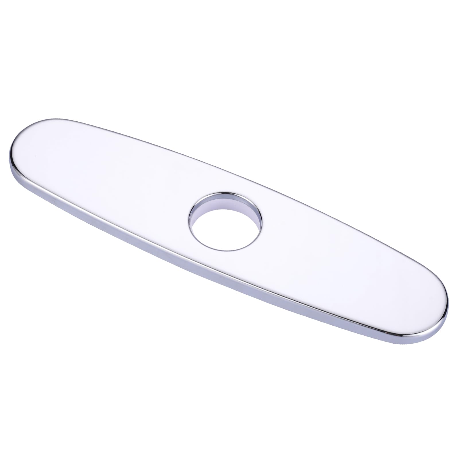 WOWOW Faucet Plate,Kitchen Sink Cover Stainless Steel Plate for 1 or 3 Hole Bathroom or Kitchen Sink Faucet Mixer Tap 10 Inch Escutcheon Hole Covers Chrome