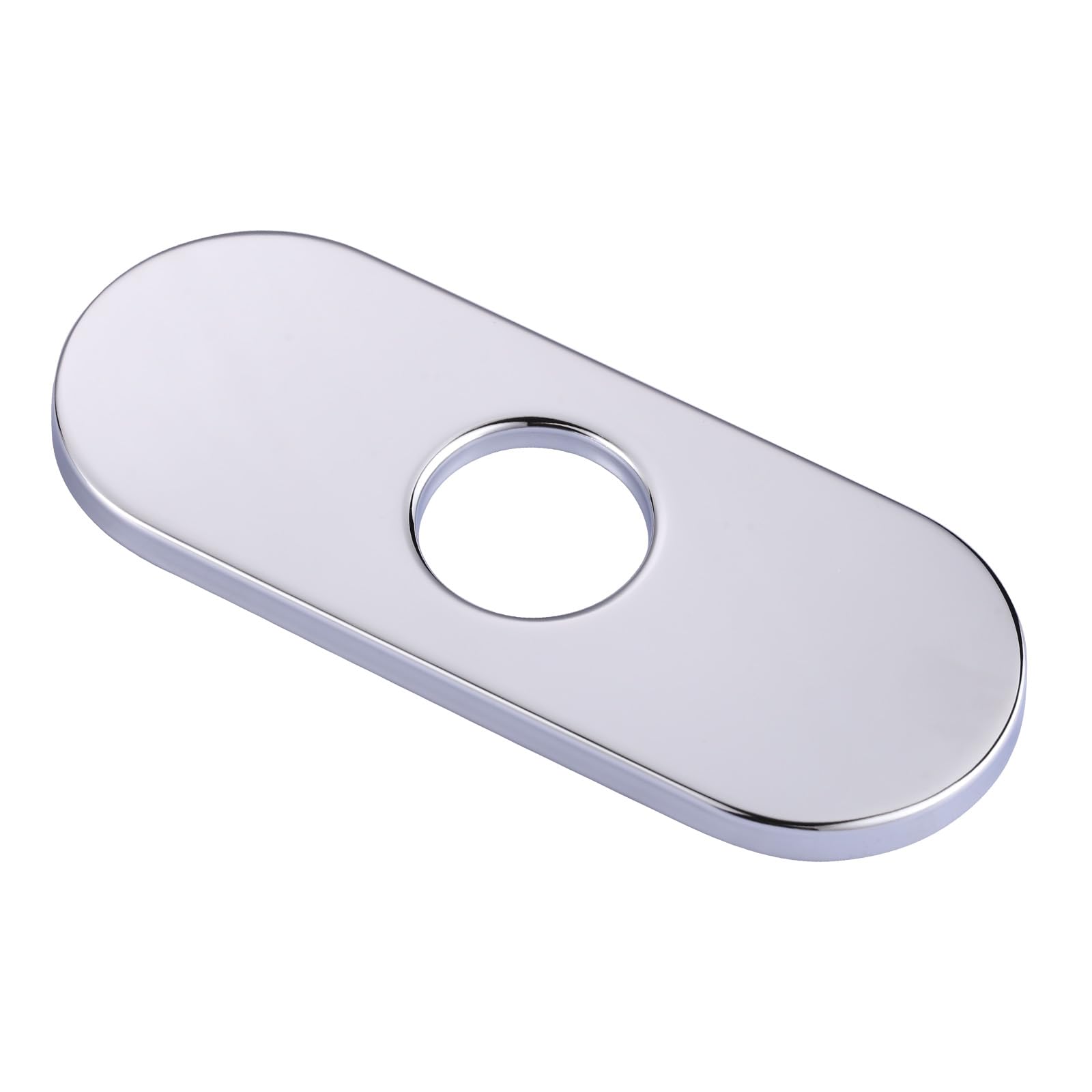 WOWOW 6.3 inch Kitchen Sink Faucet Hole Cover Deck Plate Chrome,Sink Hole Cover for 1 or 3 Hole Kitchen,Sink Faucet Single Hole Mixer Tap, Escutcheon Plate Stainless Steel Deck Plate