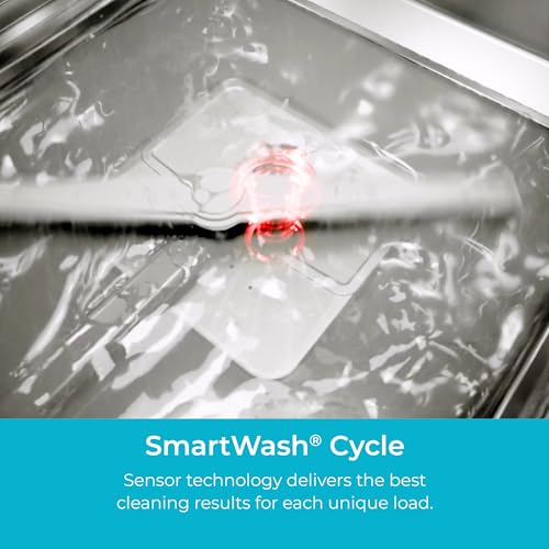 Kenmore 24" Built-In Stainless Steel Tub Dishwasher with EasyFlex 3rd Rack, SmartWash, UltraWash Plus, TurboDry, and Adjustable Rack, Energy Star Certified, Fingerprint Resistant Stainless Steel
