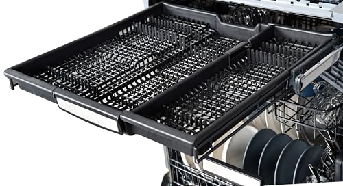 Kenmore 24" Built-In Stainless Steel Tub Dishwasher with EasyFlex 3rd Rack, SmartWash, UltraWash Plus, TurboDry, Adjustable Rack, Energy Star Certified, Fingerprint Resistant Stainless Steel