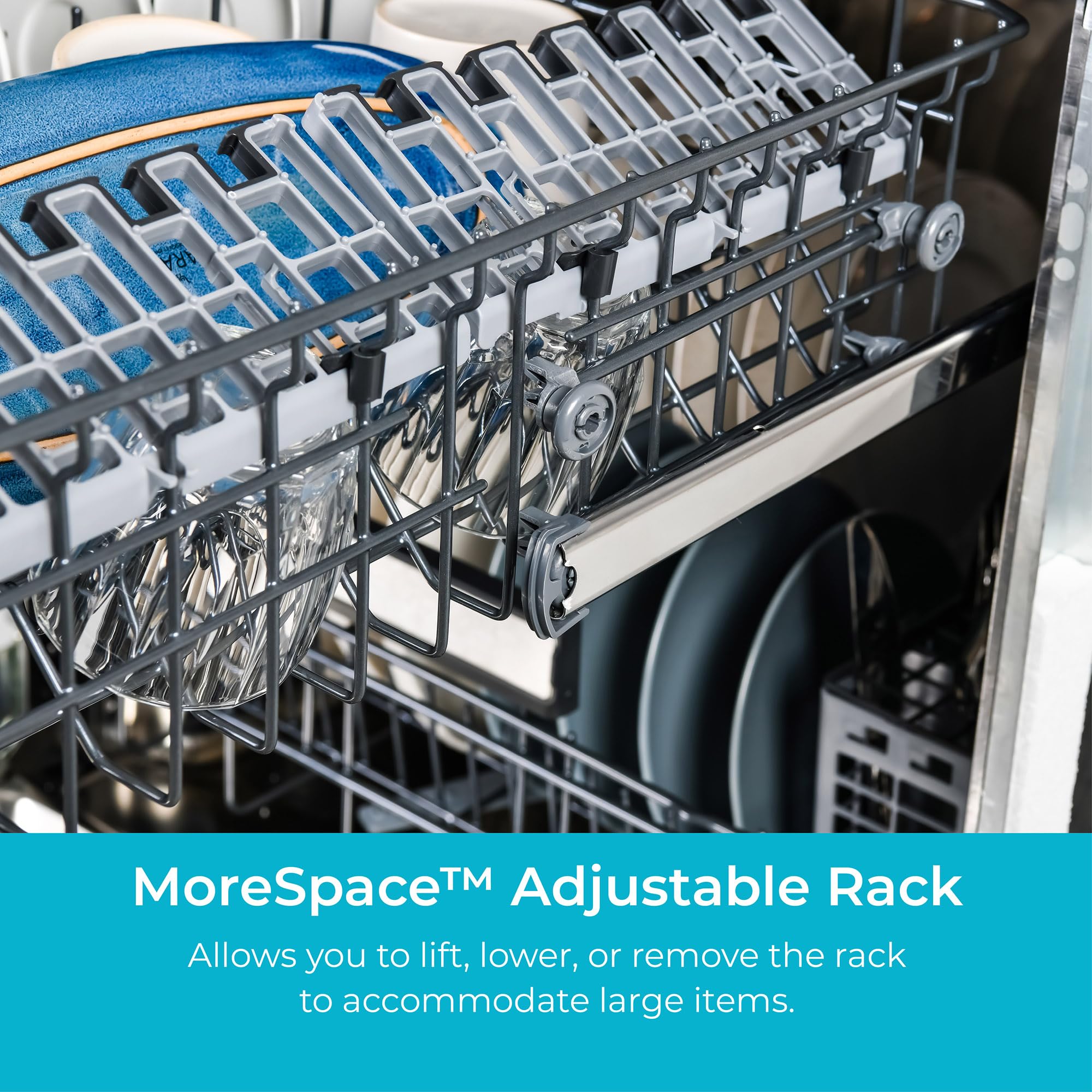 Kenmore 24" Built-In Stainless Steel Tub Dishwasher with SmartWash, UltraWash, SmartDry Plus, MoreSpace Adjustable Rack, Energy Star Certified, Fingerprint Resistant Stainless Steel