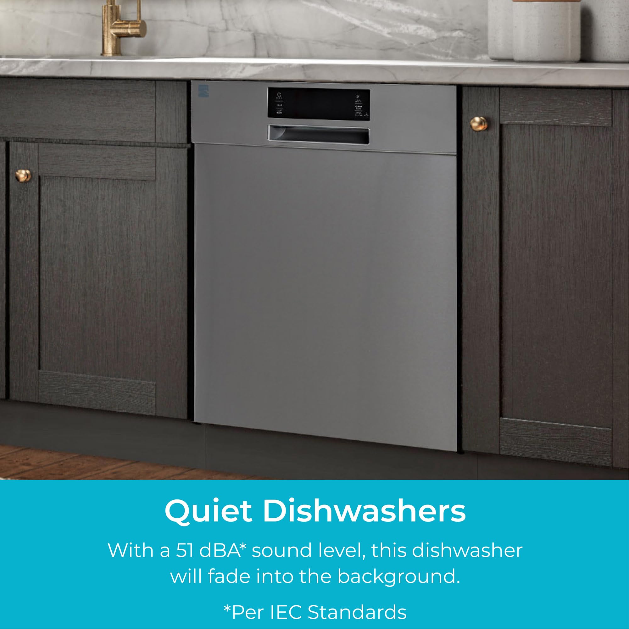 Kenmore 24" Built-In Stainless Steel Tub Dishwasher with SmartWash, UltraWash, SmartDry Plus, MoreSpace Adjustable Rack, Energy Star Certified, Fingerprint Resistant Stainless Steel