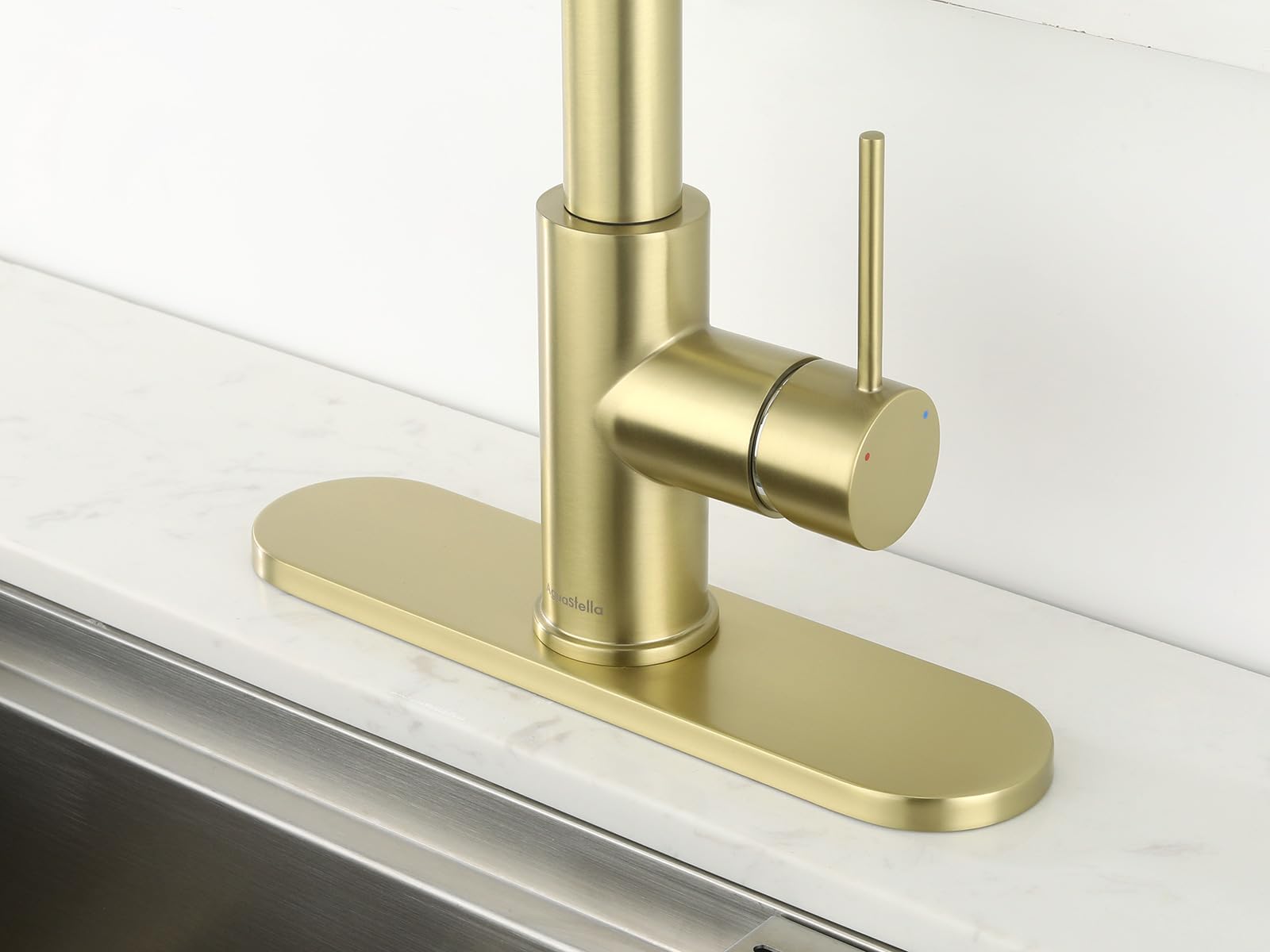 AguaStella ASD52CB Champagne Bronze Deck Plate 10 Inch Stainless Steel Escutcheon Plate