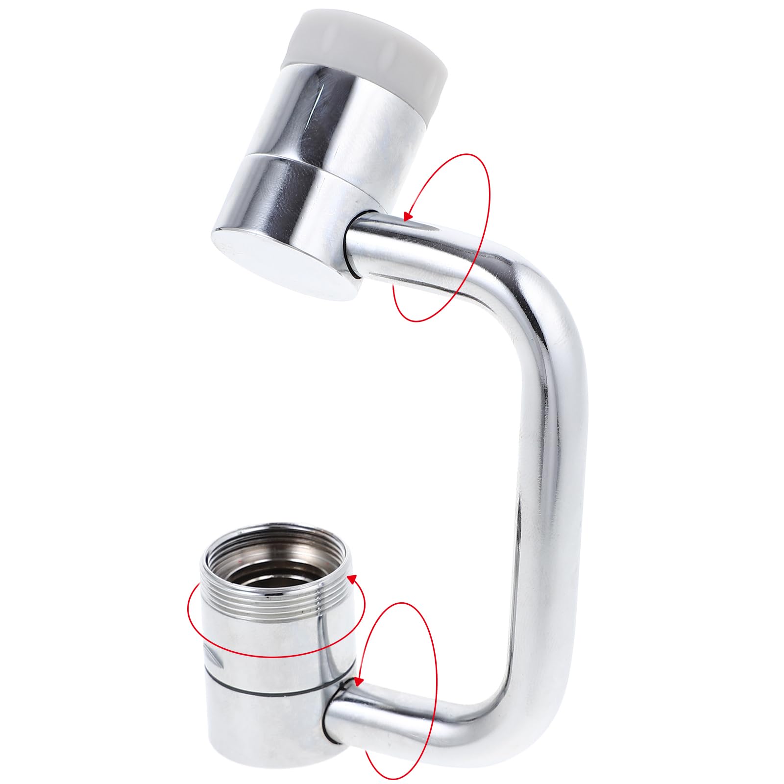 DOITOOL 1080° Swivel Faucet Extender for Bathroom Sink, 2 Water Outlet Modes 1080° Rotatable Faucet Aerator 360° Swivel Faucet Attachment Kitchen Bathroom Faucet Extender Rotating Tap Aerator