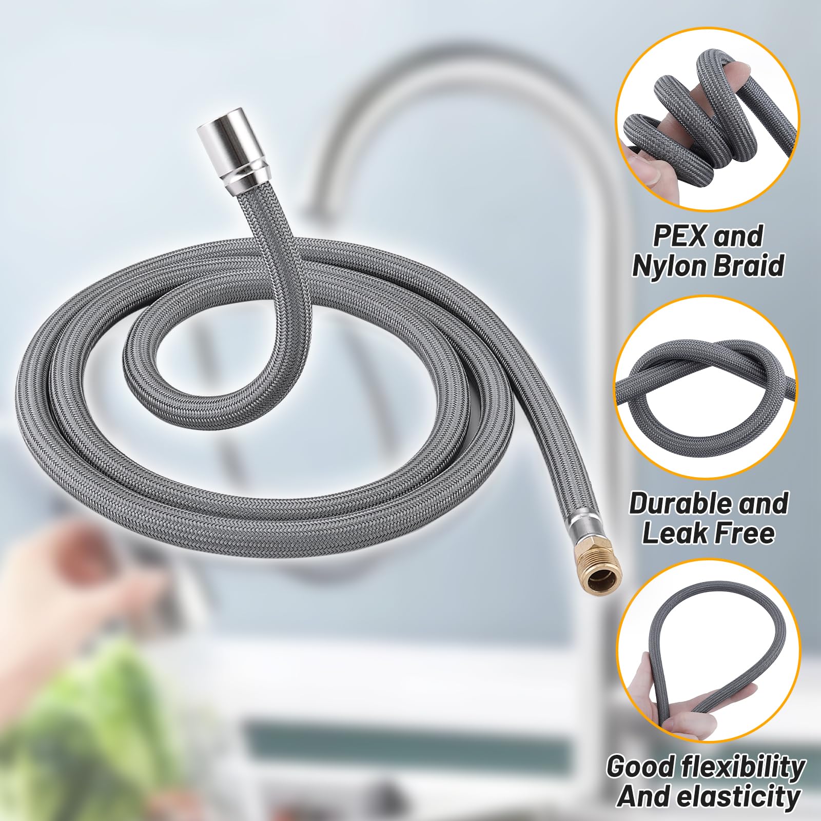 Pull down Spray Hose for American Standard M922367-007220A Faucet-Supply-Lines kitchen sink faucet hose Replacement Parts