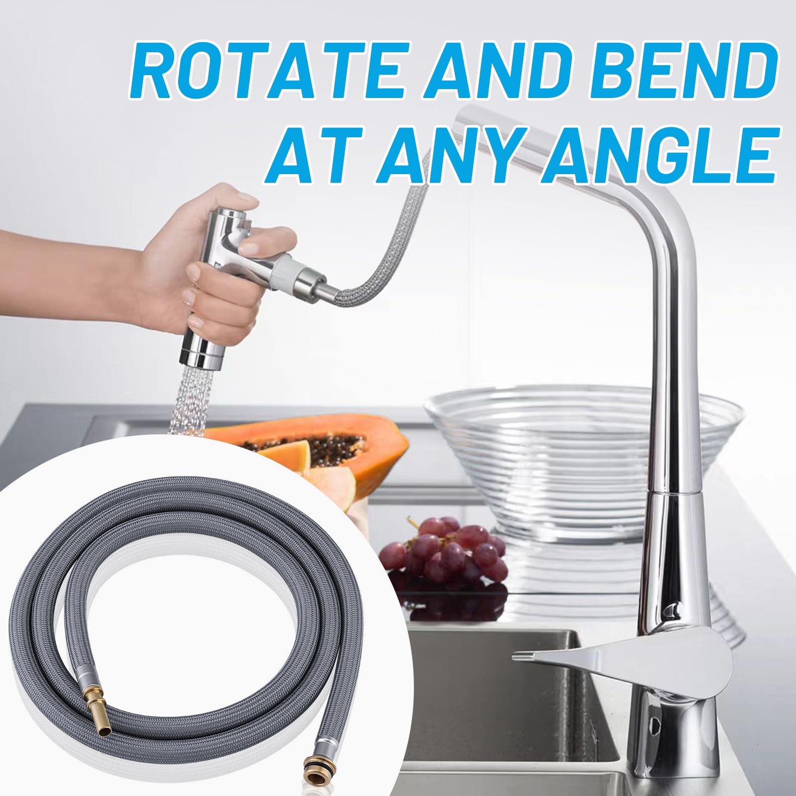 Pull out faucet for 88624000 95507000 95506000 Hansgrohe Pull Down Kitchen Faucet Hose Replacement Part