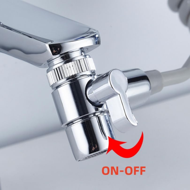 Sink Faucet Diverter Valve, PNXKTXO Sink Valve Diverter Faucet Splitter for G1/2" Shower Hose, Kitchen, Bathroom Replacement Part Adapter M22 X M24