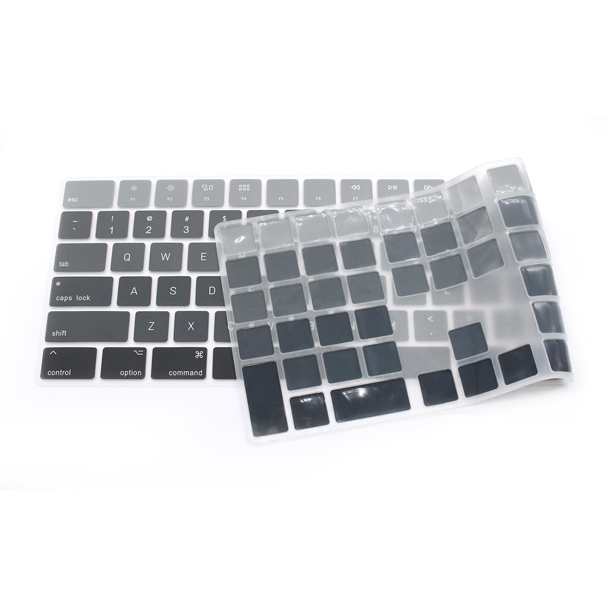 Boaulee Ultra Thin Silicone A1843 Keyboard Cover Skin for iMac Full Size Wireless Numeric 2017-2019 Magic Keyboard with Numeric Keypad MQ052LL/A A1843 US Layout (Gradient Gray)
