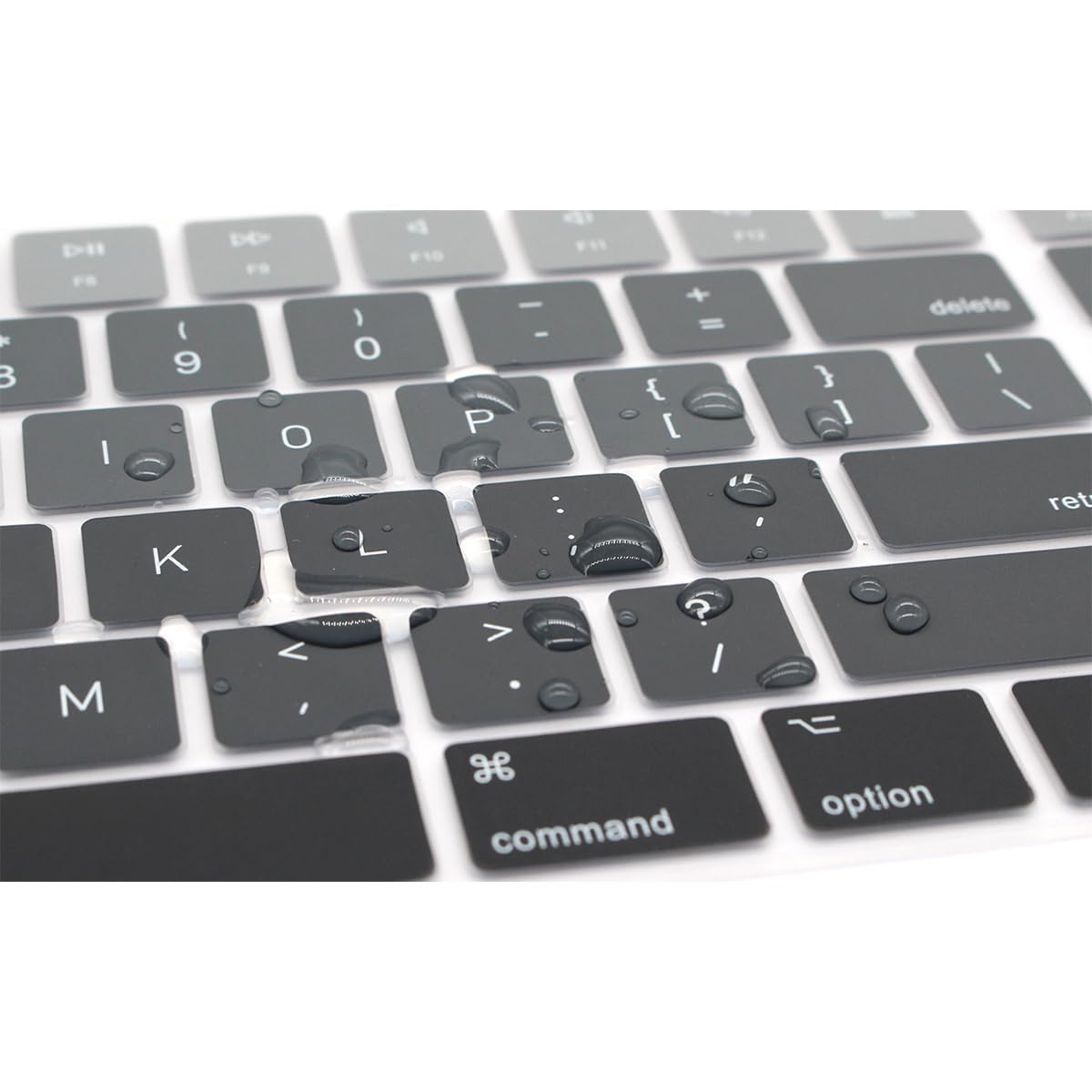 Boaulee Ultra Thin Silicone A1843 Keyboard Cover Skin for iMac Full Size Wireless Numeric 2017-2019 Magic Keyboard with Numeric Keypad MQ052LL/A A1843 US Layout (Gradient Gray)