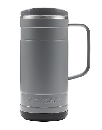 Pelican Hydration Pelican Ridge™ 18 oz Vacuum Insulated Tumbler - Recycled Stainless Steel Double Wall Travel with Dual Lid, Powder Coated Insulated Coffee Mug For Hot Cold Drinks, Graphite