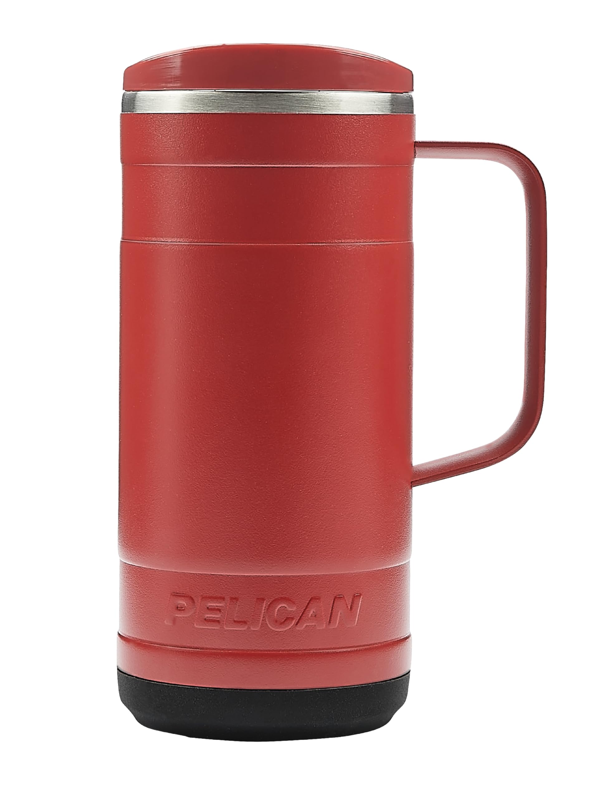 Pelican Hydration Pelican Ridge™ 18 oz Vacuum Insulated Tumbler - Recycled Stainless Steel Double Wall Travel with Dual Lid, Powder Coated Insulated Coffee Mug For Hot Cold Drinks, Brick