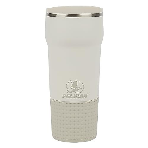 Pelican Hydration Pelican Cascade™ 22 oz Vacuum Insulated Tumbler - Recycled Stainless Steel Double Wall Travel with Dual Lid, Powder Coated Insulated Coffee Mug For Hot Cold Drinks, Linen