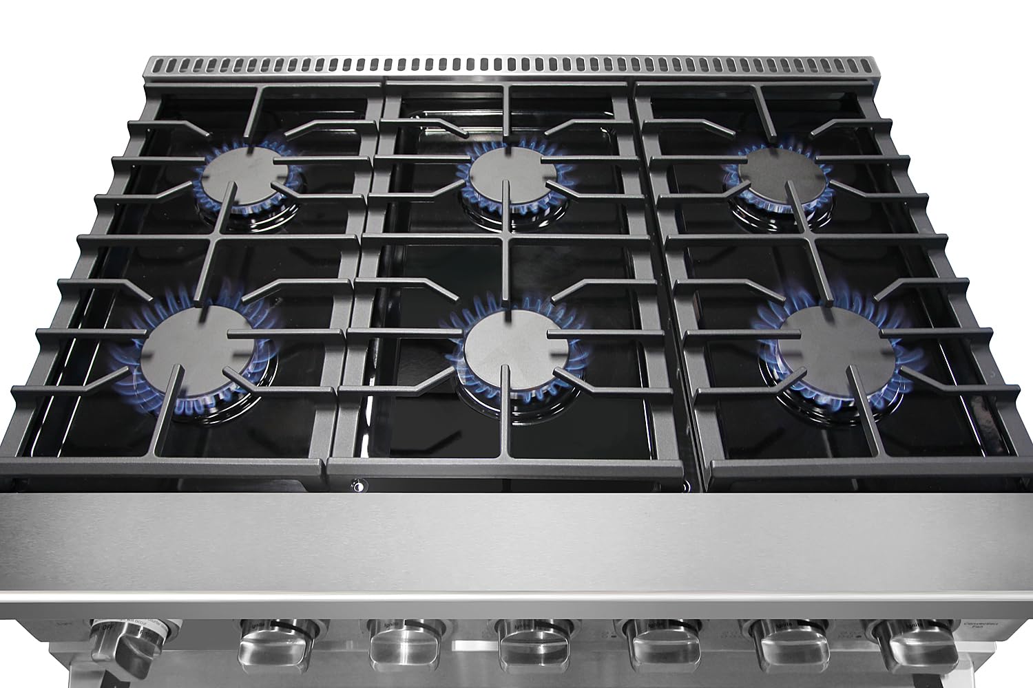 KOSTCH 36 inch Professional Freestanding Pro-Style Natural Gas Range or Liquid Propane Gas Range with 6 Burners, 6.0 cu.ft. Oven Capacity, in Stainless Steel - KOS-36RG03M (White)