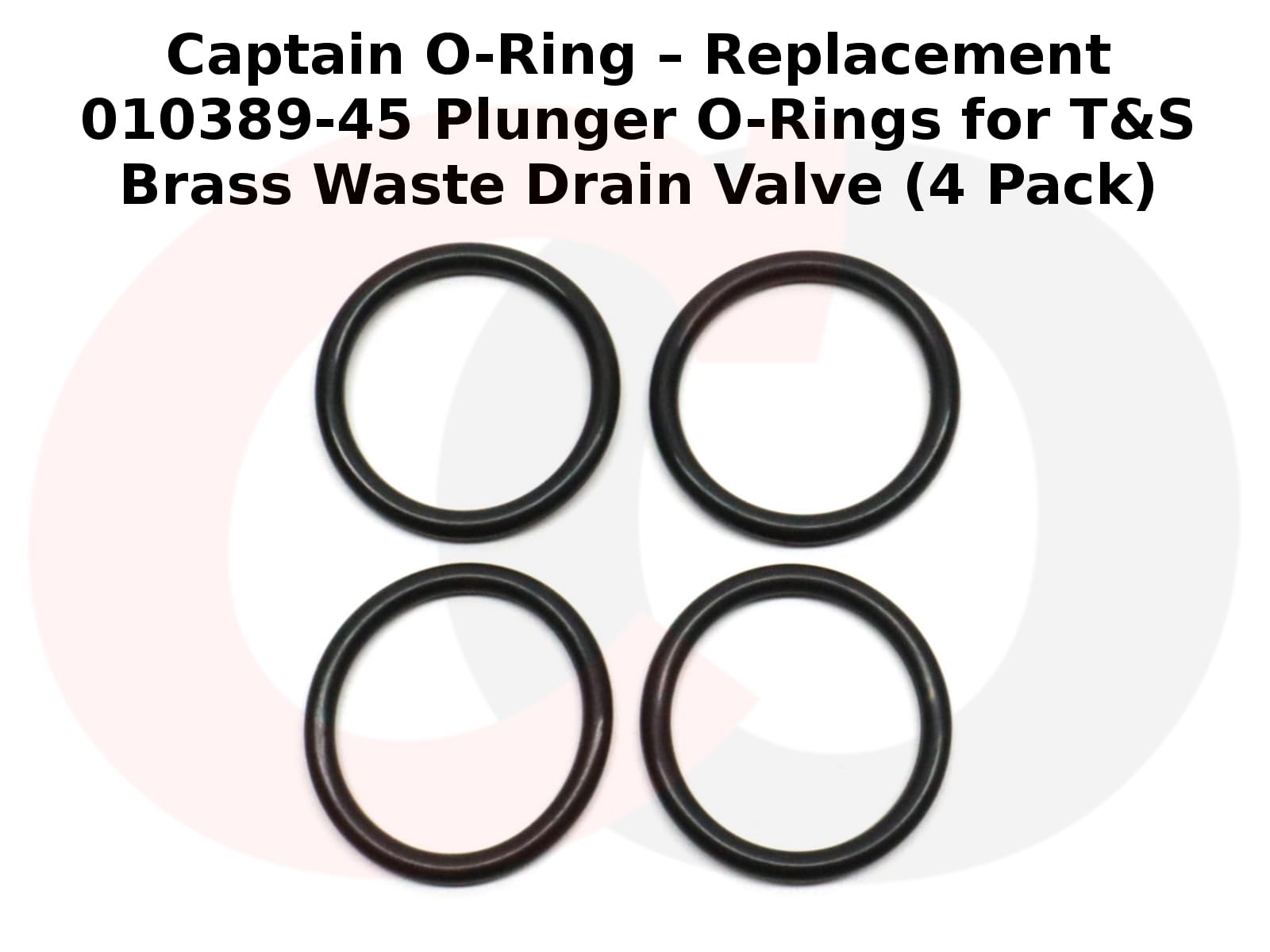 Captain O-Ring – Replacement Plunger O-Rings for 3-Tier Sink Drain, T&S Brass 010389-45 Twist Waste Drain Valve Rubber Stopper Oring (4 Pack)