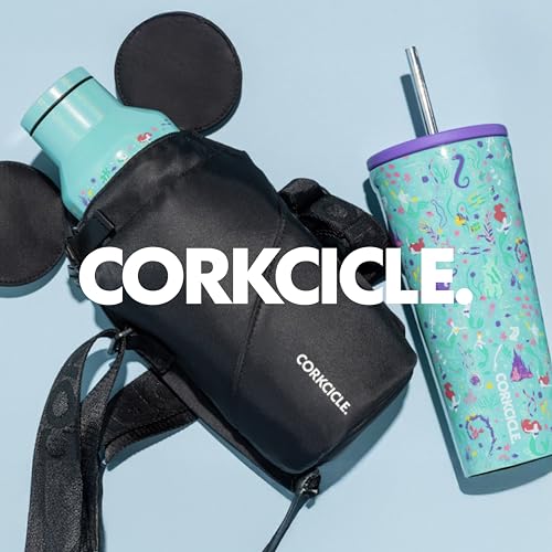 Corkcicle x Disney Princess Ariel Cold Cup Insulated Tumbler with Lid and Straw, 24 oz – Reusable Water Bottle Keeps Beverages Cold 12hrs, Hot 5hrs – Cupholder Friendly, Lid for Flexible Sipping